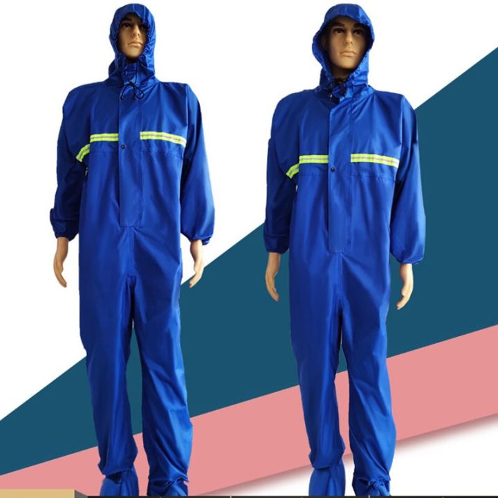 One-Piece Raincoat Men with Reflective Stripe Full Waterproof | Daraz.lk