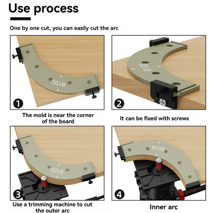 Radius Corner Jigs Round Corner Radius Templates Wood Working Tool ...
