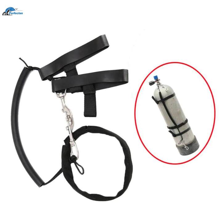Diving Tank Hoop Retainer Band Strap Stainless Steel Elastic Rubber ...