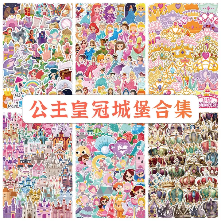 50 Cute Princess Crown Waterproof Phone Decoration for Kids Journal ...