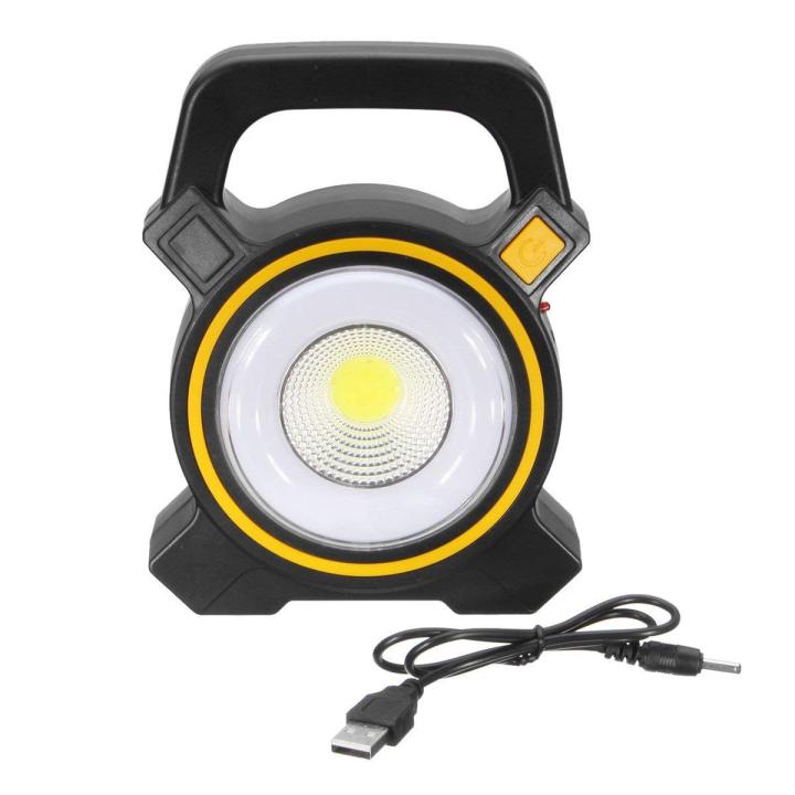 USB Rechargeable Solar Cob Led Portable Flood Light Outdoor Garden ...