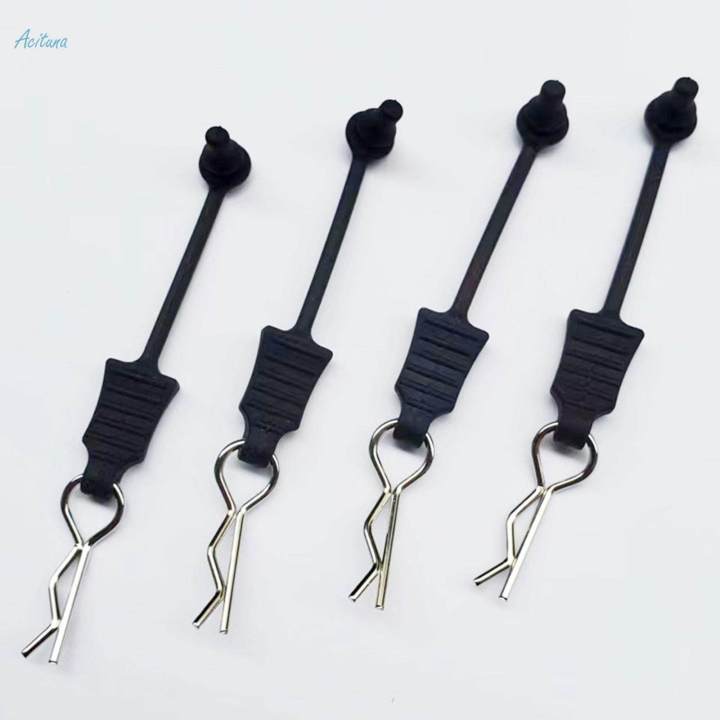 4 Pieces Metal Body Clips Pins with Fixing Bracket for RC Car Crawler ...