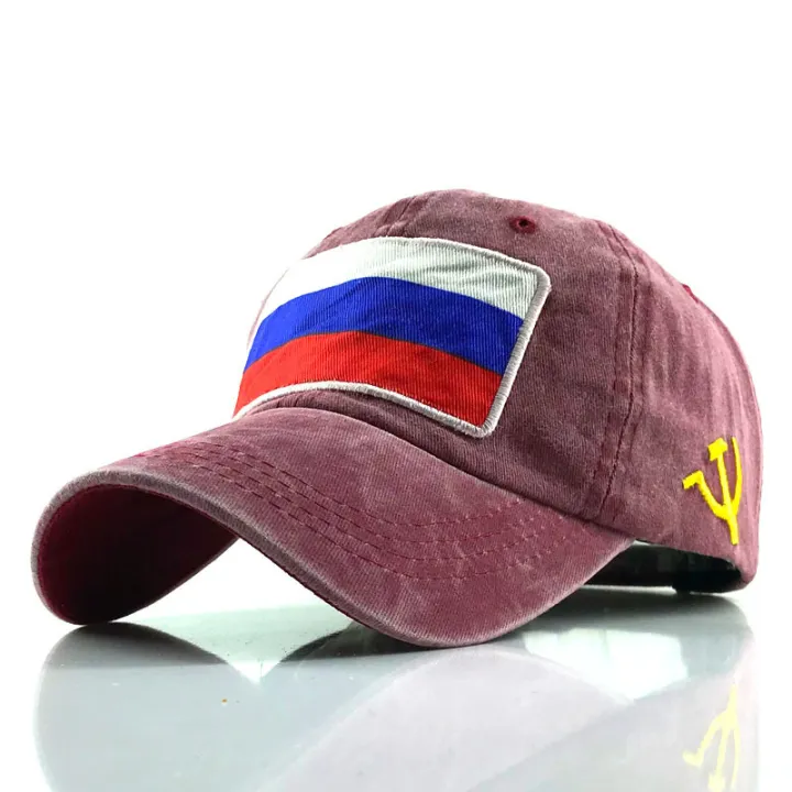 【Heartbeat Girl Store】2019 New Washed Cotton Baseball Cap Men Russian ...