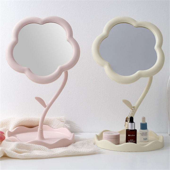 Sunflower Shaped Makeup Mirror Ornamental High-Definition Cute Dressing ...