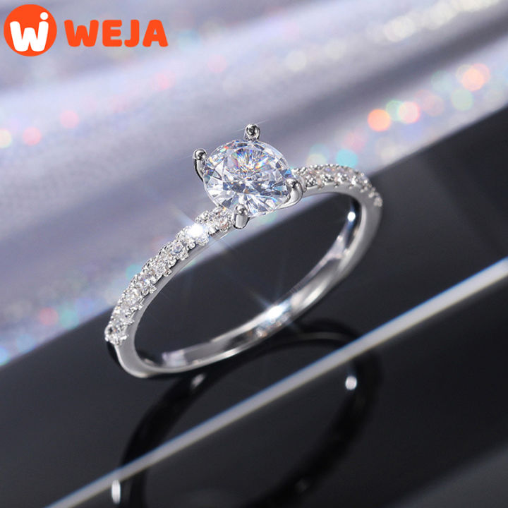 New simple fashion diamond ring filling wedding ring engagement ring ...