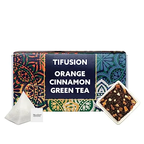 Tifusion Orange Cinnamon Organic Green Tea For Cholesterol, Healthy ...