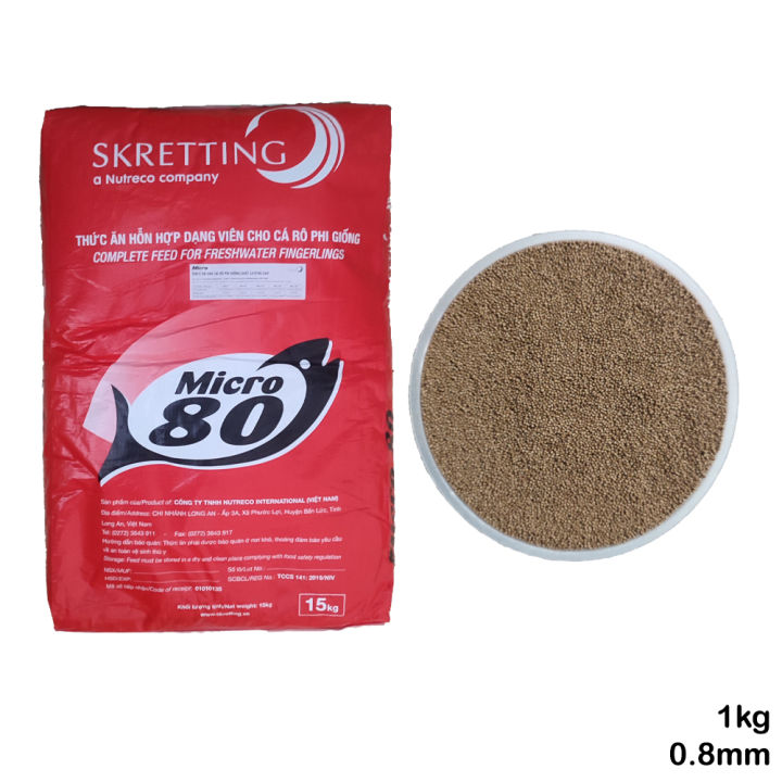 SKRETTING Micro-80 (Repacked) 0.8mm High Protein Fish Food Aquarium ...