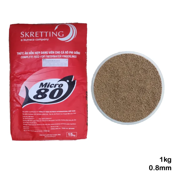 SKRETTING Micro-80 (Repacked) 0.8mm High Protein Fish Food Aquarium ...