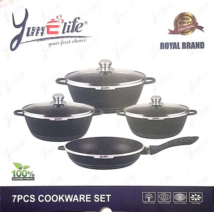 Ceramic coating 7pcs cookware set Healthy Ceramic Pots and Pans Set Non ...