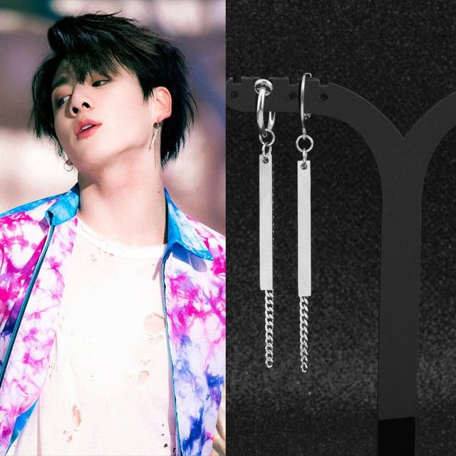 1pc Kpop BTS star earings summer fashion men earstud women Piercing Non ...