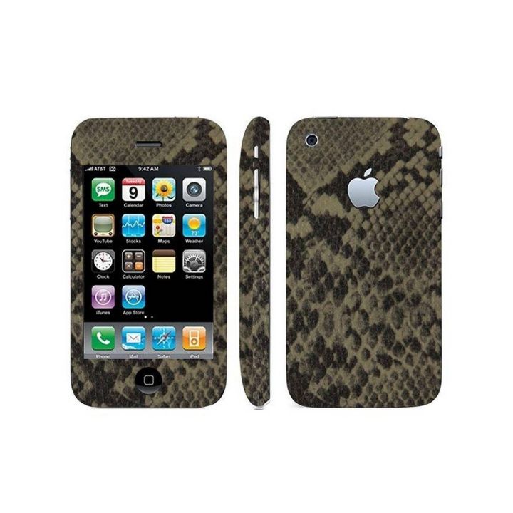 New style IPHONE 3g Grey Brown Snake Leather Texture Mobile Skin | Daraz.lk