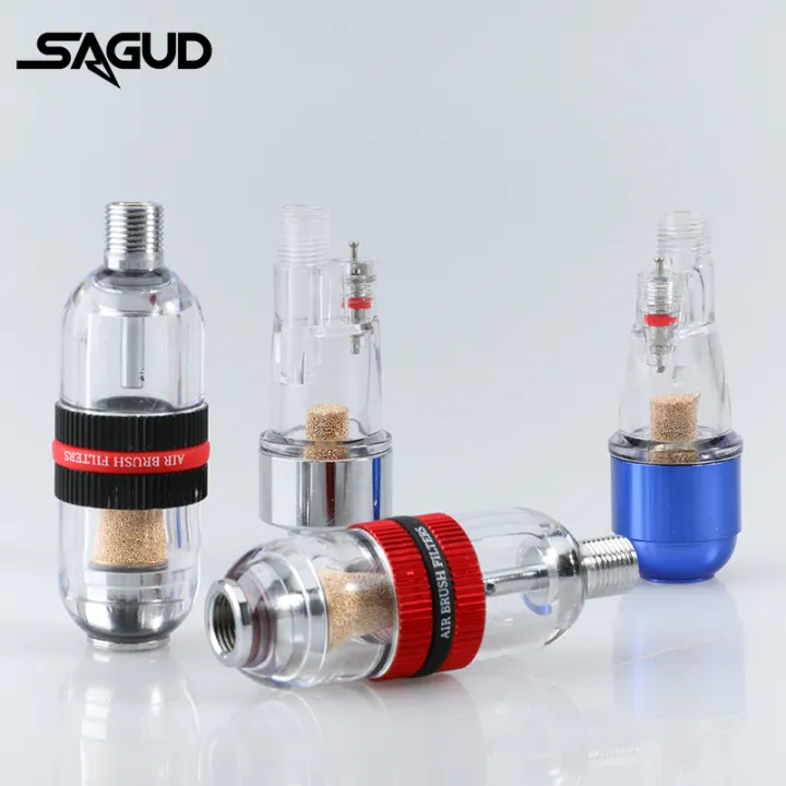 SAGUD Mini Air Filter with 1/8 Thread Oil Water Separator 4 Different Types Replacement Parts ...