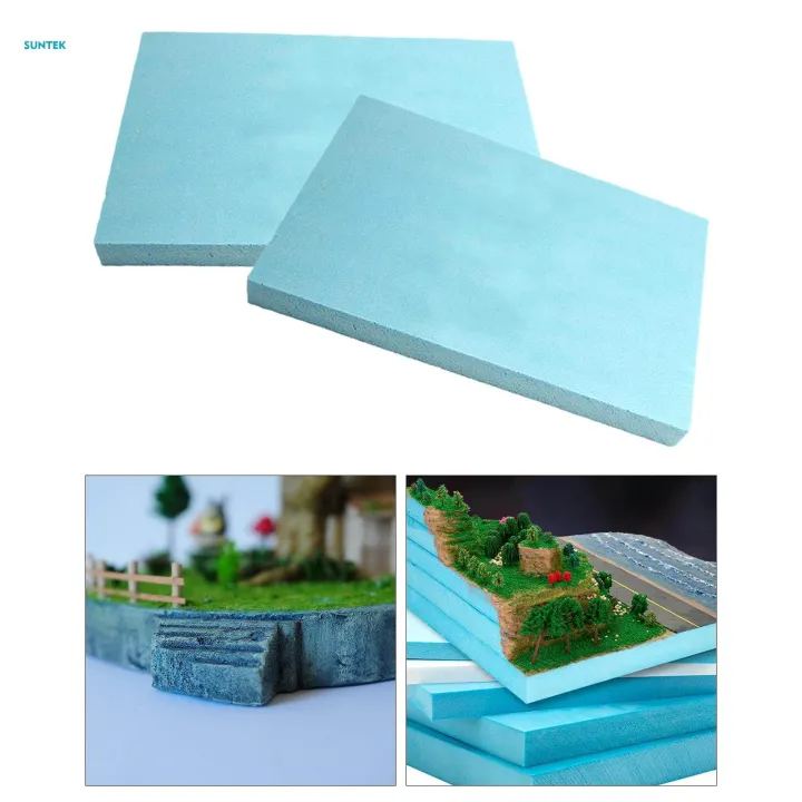 2x Miniature Craft Foam Board, DIY Landscape Scenery Building Foam Slab ...