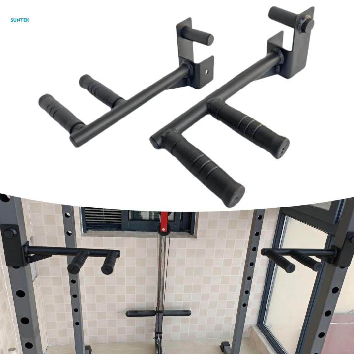2Pcs Dip Bar Attachment Exercise for Squat & Power Racks Dip Grip ...
