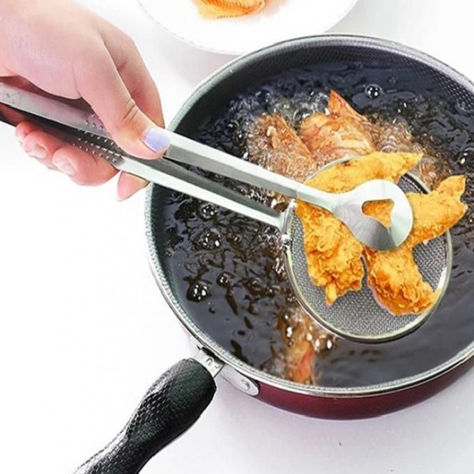 Multi-Functional Filter Spoon With Clip Food Oil-Frying BBQ Clamp ...