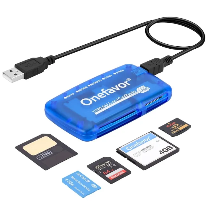Onefavor 5-in-1 SM card reader 100% origin camera MS memory stick SD ...