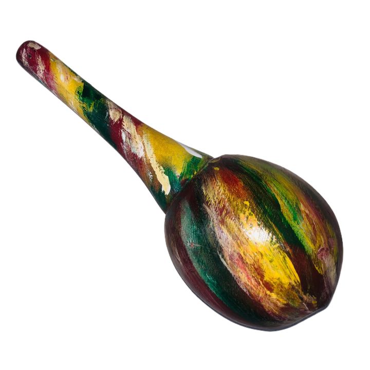 Hand made Coconut shell Maracas Shaker with handle 26cm long Made in ...
