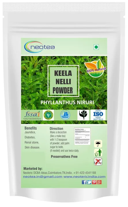 Neotea Keelanelli Powder | Bhumyamalaki | Phyllanthus Niruri Powder ...