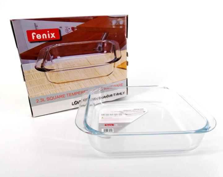 Fenix Square Glass Dish Bowl, 2.3L | Daraz.lk