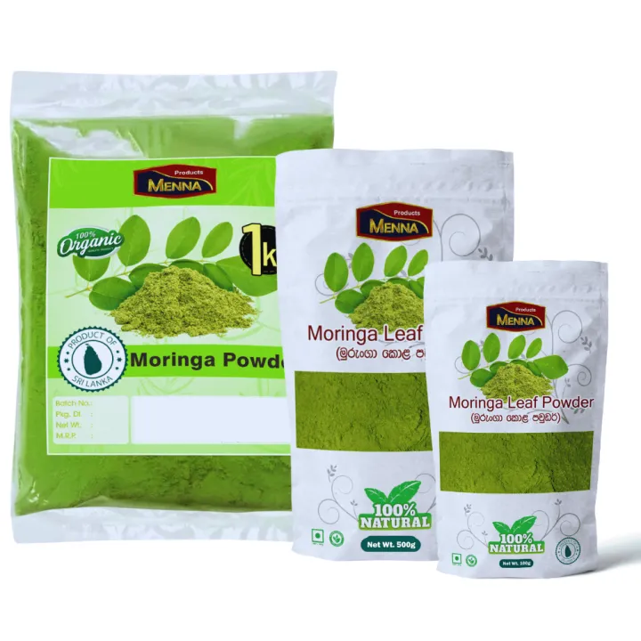 Menna Products Organic Moringa Leaf Powder 100g | 1 Kg - Premium Superfood for Energy, Immunity ...