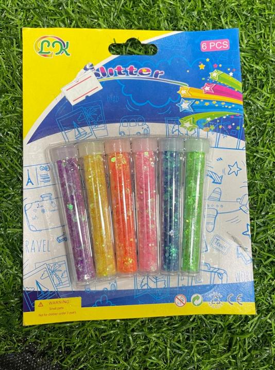 6 Glitter Glue Cubes 6 CM Height 1 CM Width Each | Daraz.lk