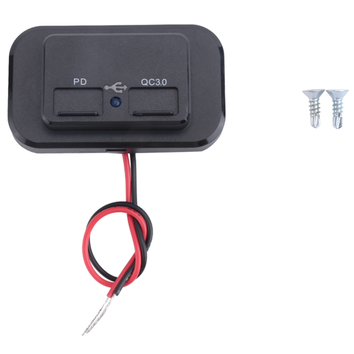 USB+PD 12V/24V USB Charging Splitter Outlet for Motorcycle -Truck ATV ...