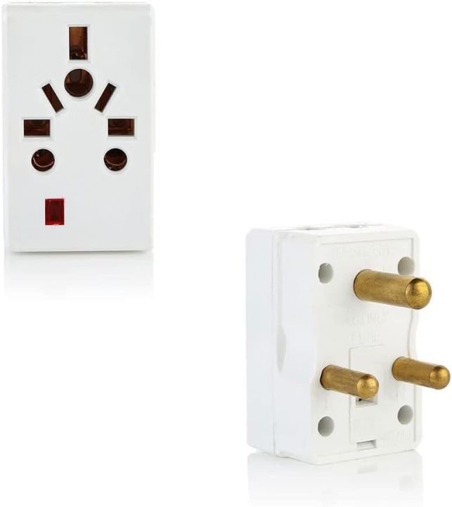 Multi Travel Adapter Input (3-Way) 3-Pin Multicountry Input Adapter ...