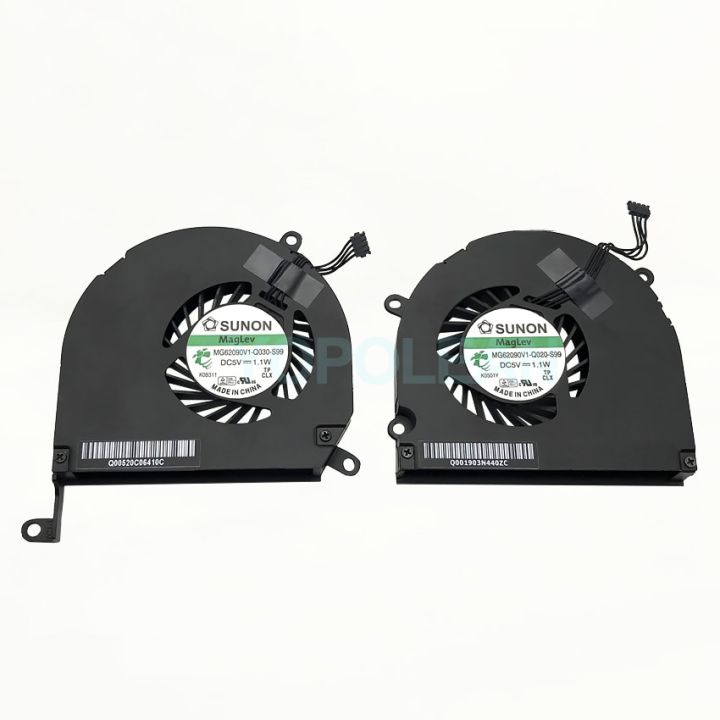 Original Left + Right CPU Cooler Cooling Fan Green Label For Macbook ...
