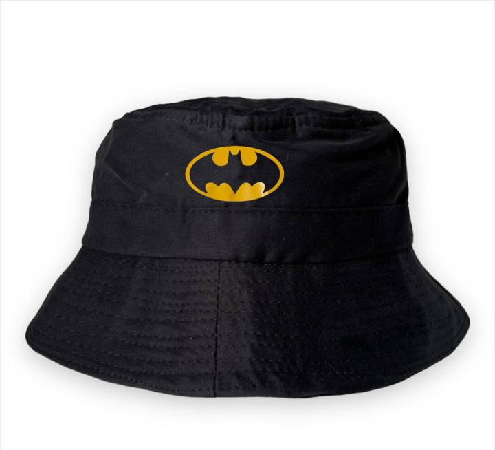 Batman Logo Cotton Bucket Hat - Black | Daraz.lk