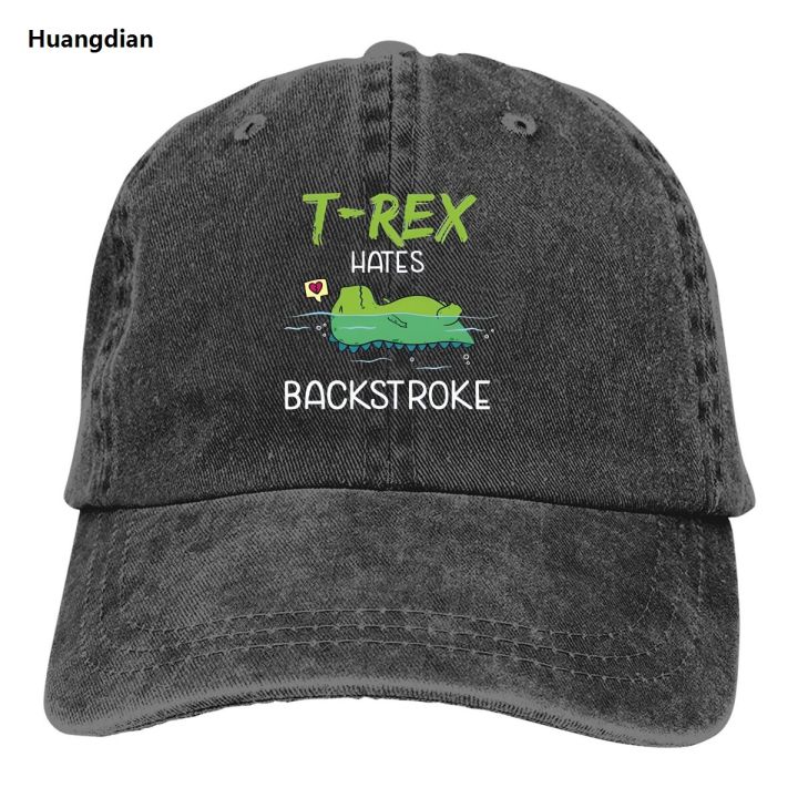 Huangdian T-Rex Hates Backstroke Swimming Dinosaur Baseball Cap 2025 ...