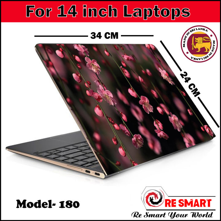 Flowers Laptop Skin Protector Sticker With High Quality Matt Laminate ...