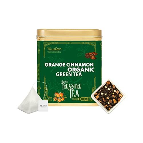 Tifusion Orange Cinnamon Organic Green Tea For Cholesterol, Healthy ...