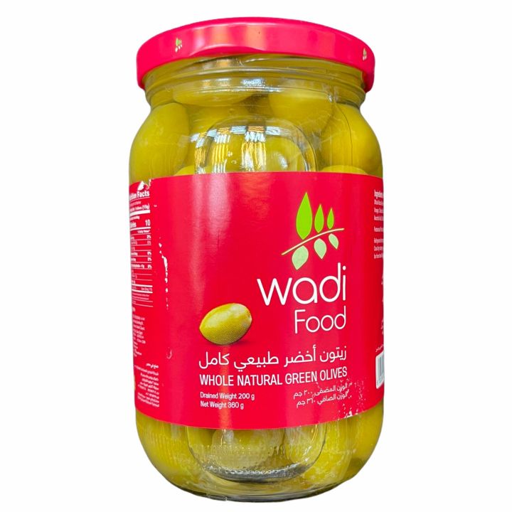 Wadi Food Natural Green Olives - 360g | Daraz.lk