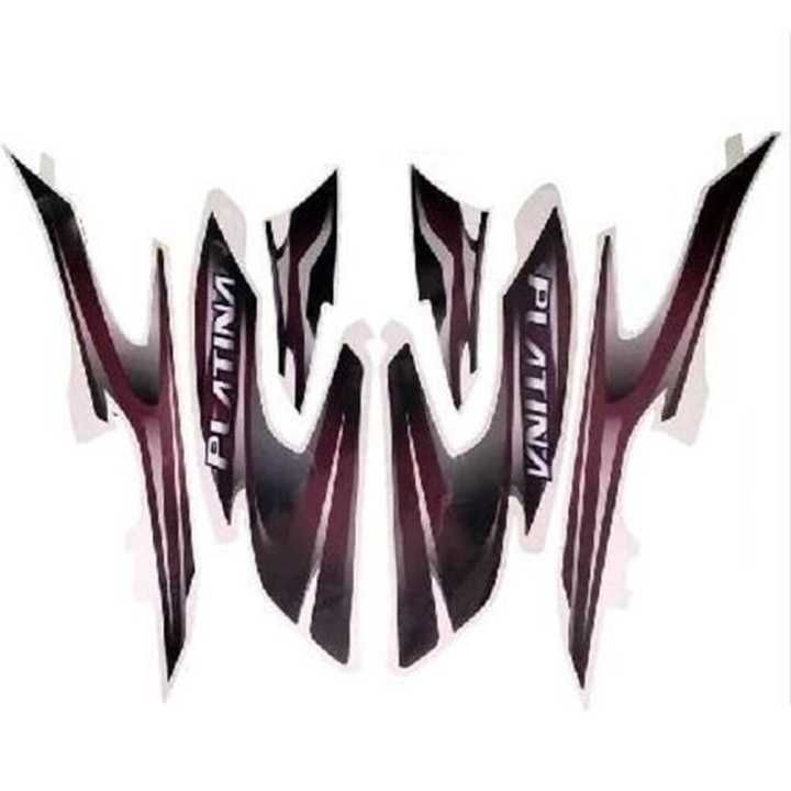 Bajaj Platina 100 Stickers 2009 black bike meroon stickers full set ...