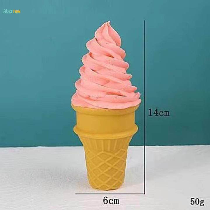 Fake Ice Cream Cone Artificial Ice Cream Model for Display Fake Cupcake ...