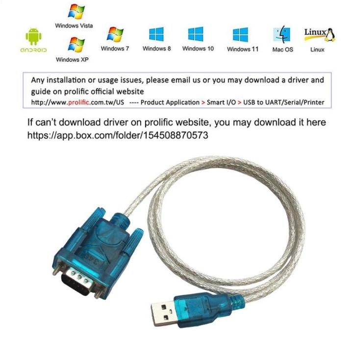 0.8m USB To Series Converter Cable USB 2.0 Male To RS232 Female DB9 ...