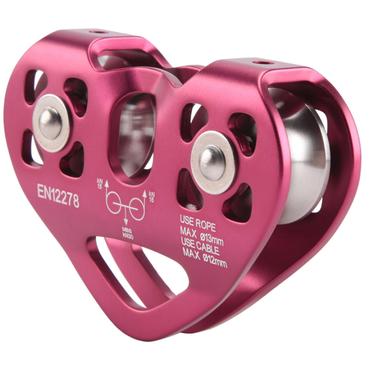 Biaxial Transport Steel Cable Expand Heart-Shaped Double Pulley Red ...