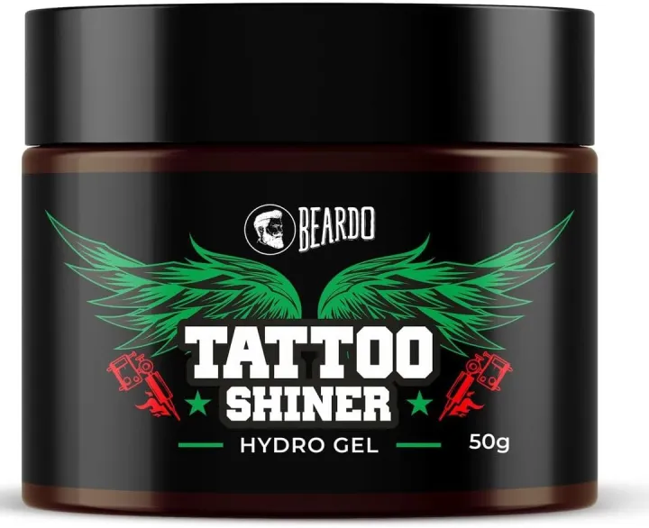 Beardo Tattoo Shiner Gel, 50g | Hydro Gel Heals & Maintains Tattoo Ink ...