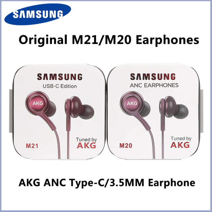 SAMSUNG M20 M21 Earphones ANC (SAE) Headset In-ear 3.5mm / Type C With ...