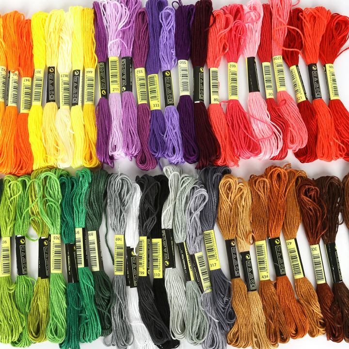 8Pcs Pick Color System Cross Stitch Handmade Thread For DIY Clothing ...