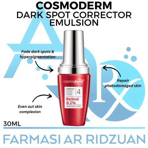 Cosmoderm Retinol Facial Cleansing Gel/Moisture Essense/Reverse Aging ...