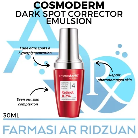 Cosmoderm Retinol Facial Cleansing Gel/Moisture Essense/Reverse Aging ...
