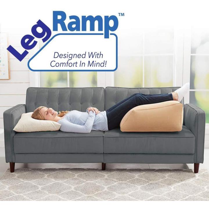 Inflatable Leg Pillow Leg Ramp Portable Relief Backrest Pillow Shaped ...