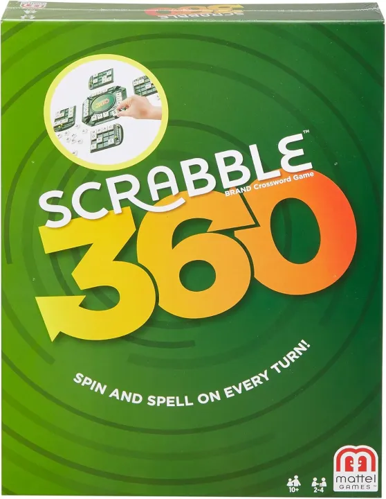 Scrabble 360 Rotating Word Board Game – Spin, Spell & Score | Fast ...