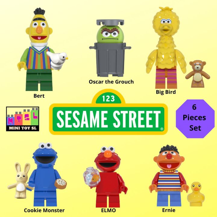 6 Pieces Sesame Street Mini figures set | Daraz.lk
