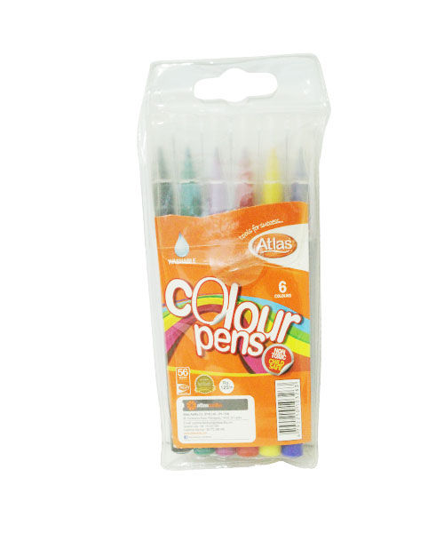 Atlas colour pens 6colours (platignum) | Daraz.lk