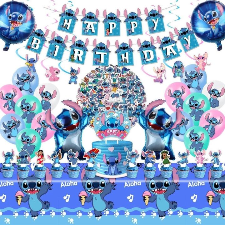 New Stitch Theme Stitch Party Supplies Pull Flag Tablecloth Birthday ...