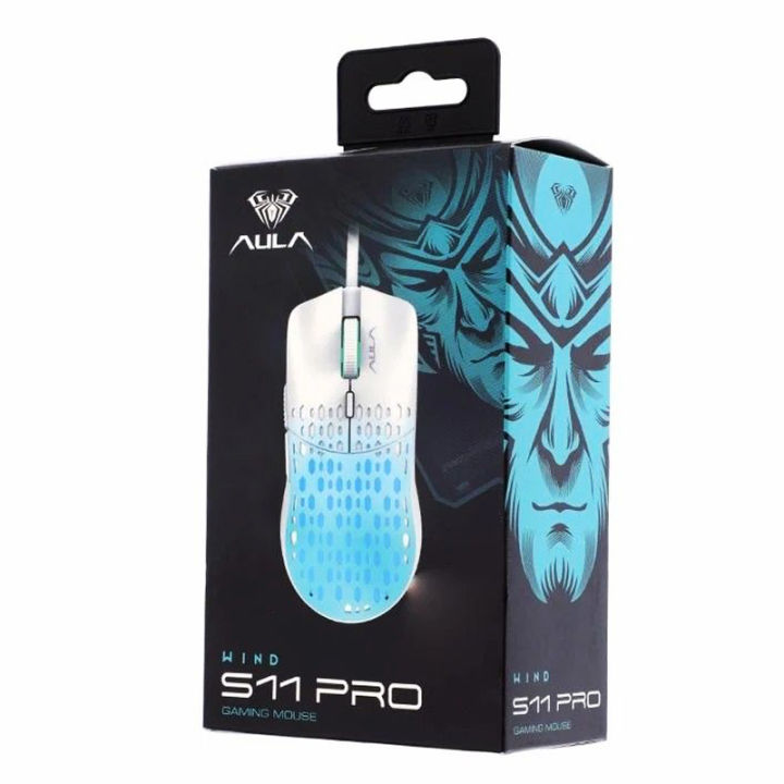 AULA S11-PRO Honeycomb Design RGB Gaming Mouse 3600 DPI 6 Buttons ...