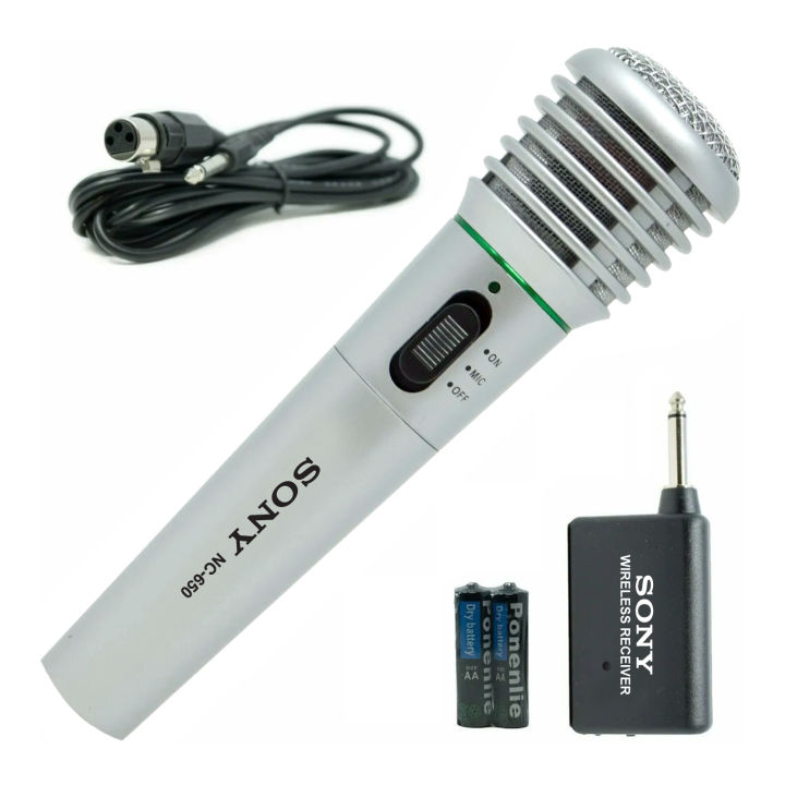Wireless Professional Microphone Sony with Wireless Receiver & Cable ...