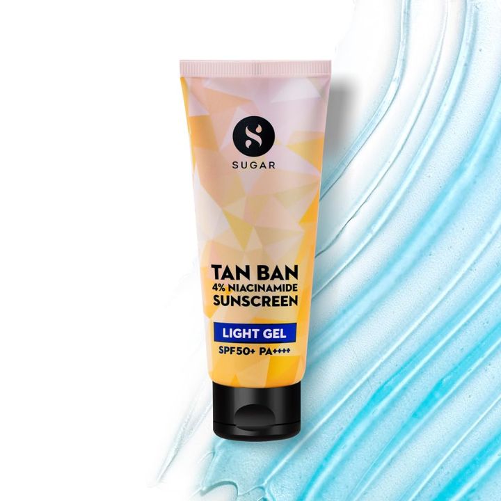 SUGAR Cosmetics Tan Ban Sunscreen SPF50 PA++++ Light Gel (From india ...